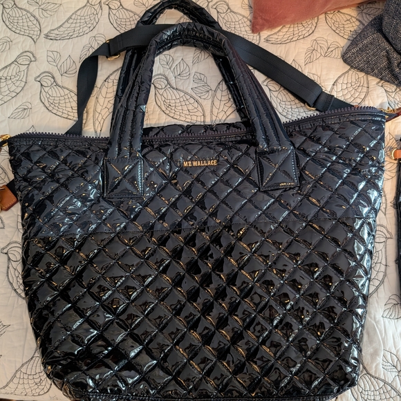 MZ Wallace | Bags | Mz Wallace Sutton Black Quilted Tote Luxurious ...